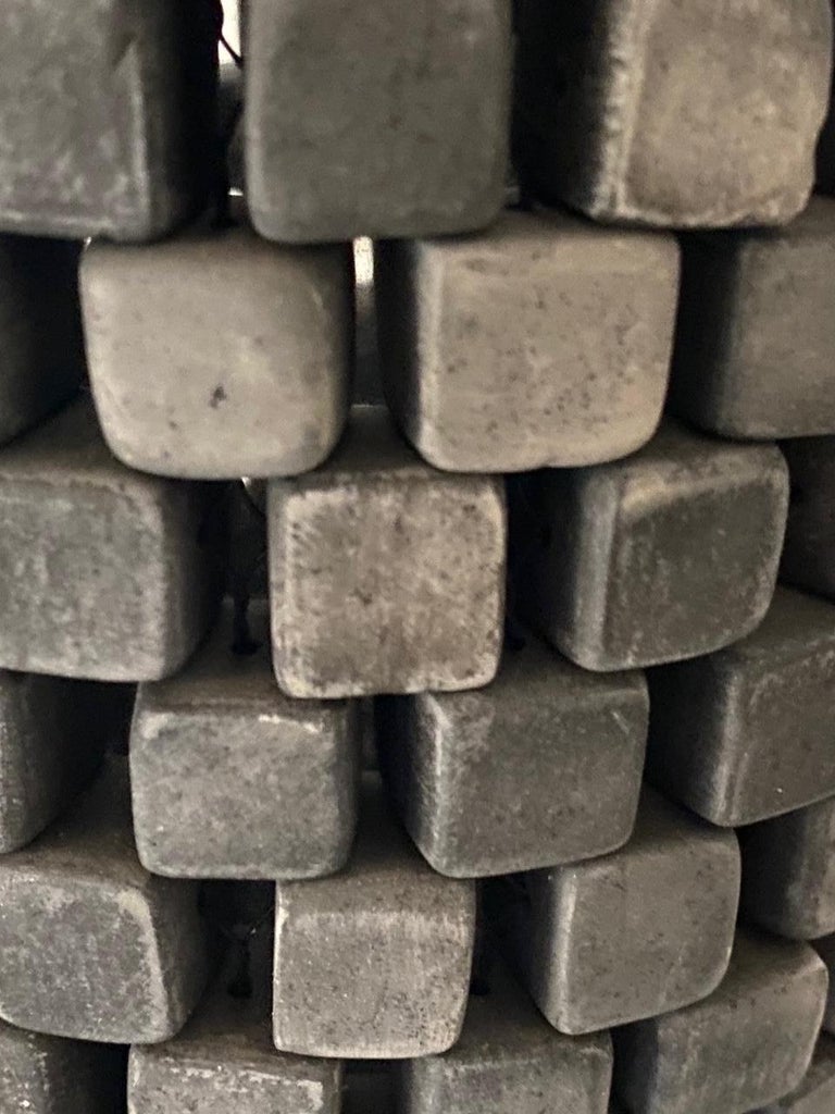 Contemporary Grey Resin and Glass Vase For Sale at 1stDibs