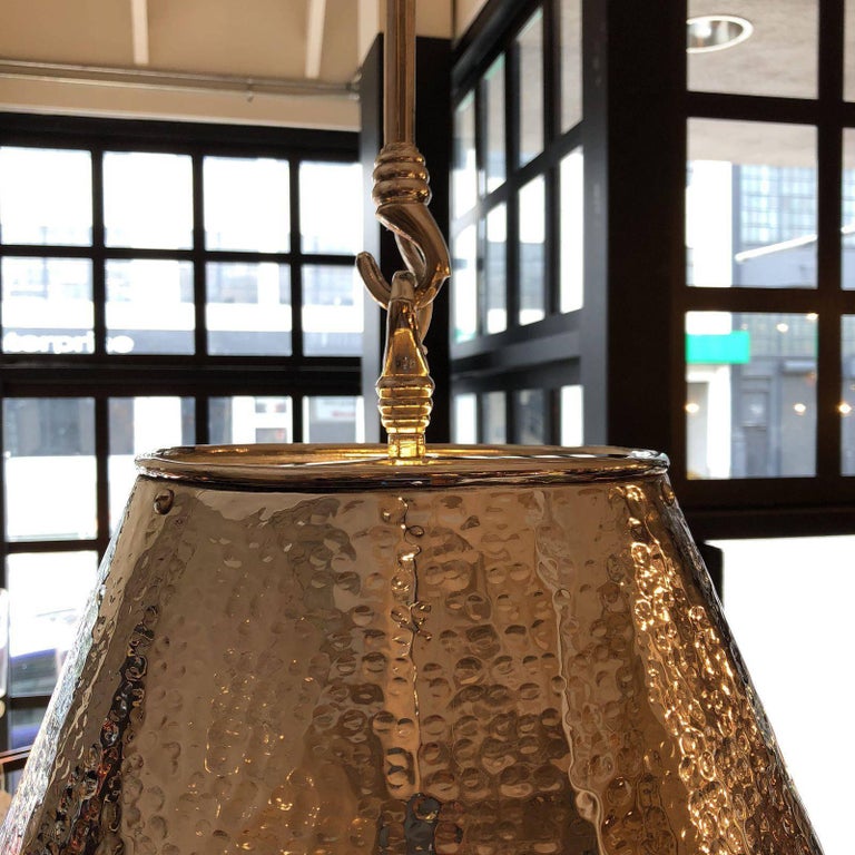 Contemporary Gumps Hammered Metal Light Cone Pendant For Sale at ...