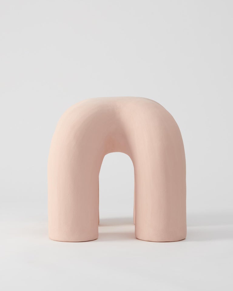 Contemporary Hand-Built Ceramic Stitch Stool For Sale at 1stDibs