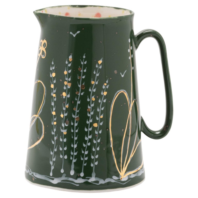 Contemporary Hand Decorated Porcelain 3 Pint Jug Pitcher, Made in Italy ...