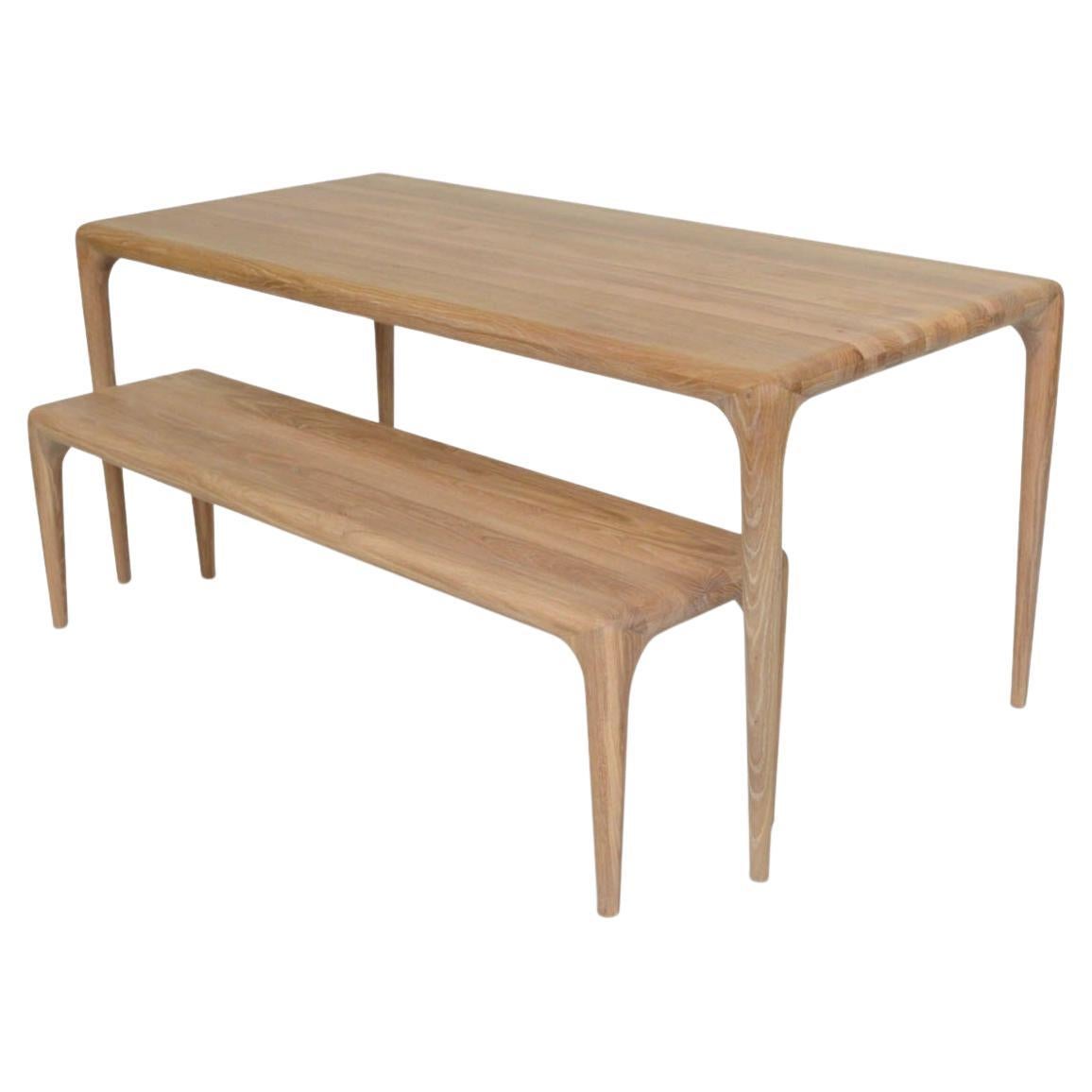 Contemporary Handcrafted Scandinavian Design Dining Table in Solid Oak ...