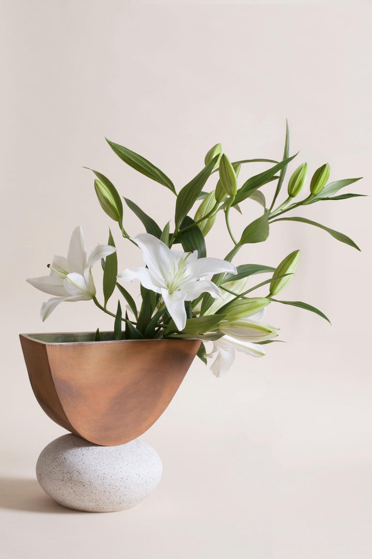 Contemporary Handmade Ceramic Ash Vase XL, Red and White For Sale at ...