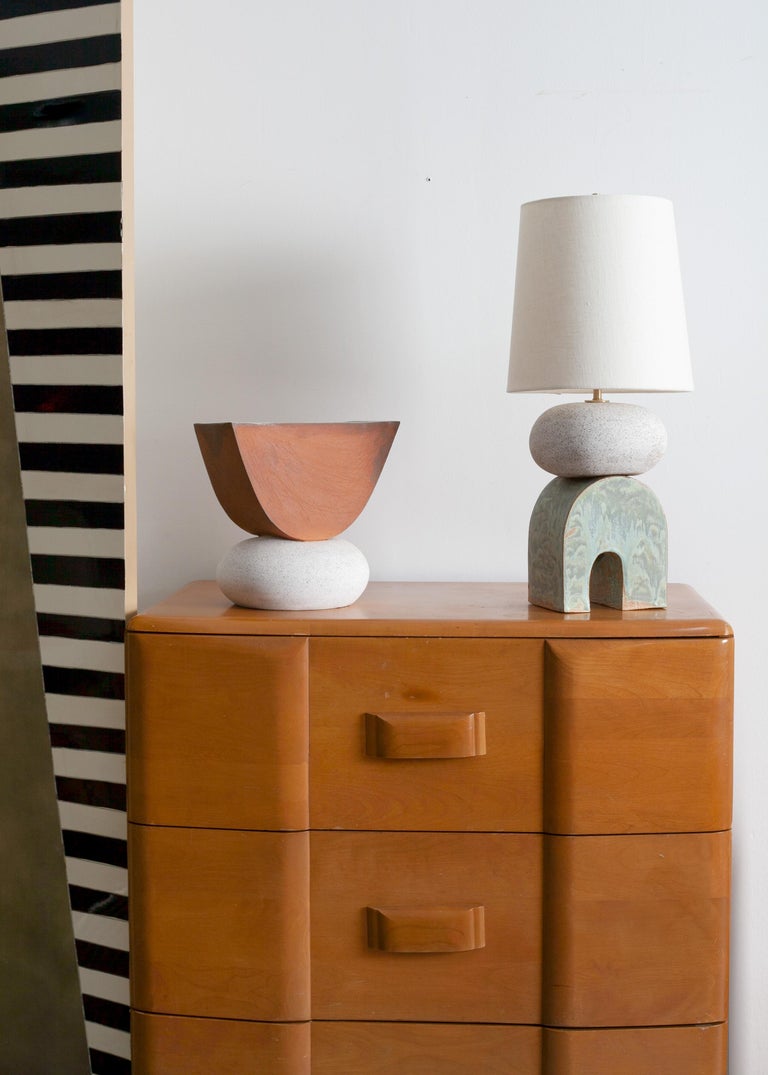 Contemporary Handmade Ceramic Ash Vase XL, Red and White For Sale at ...