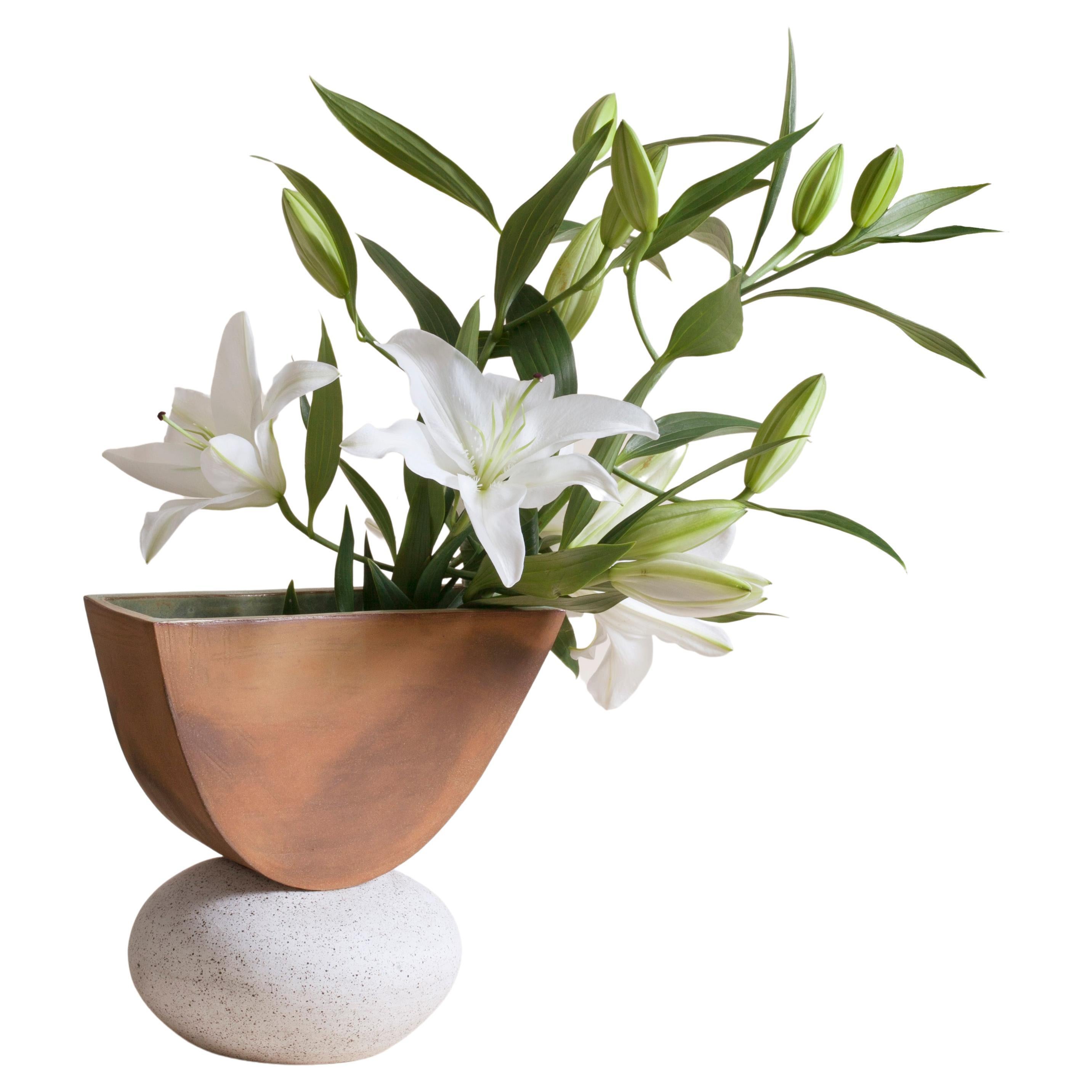 Contemporary Handmade Ceramic Ash Vase XL, Red and White For Sale at ...