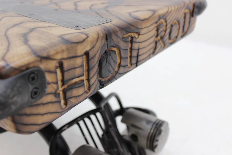 Contemporary Handmade Coffee "Hot Rod" Table by Baldos For Sale at 1stDibs
