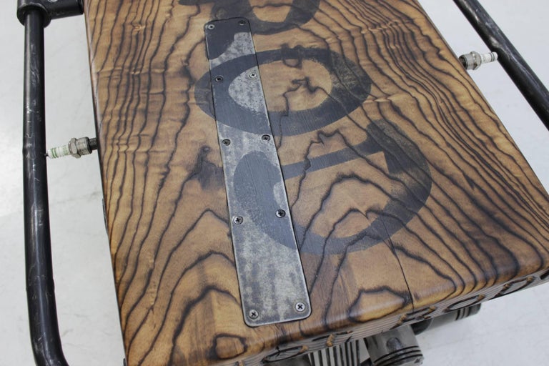 Contemporary Handmade Coffee "Hot Rod" Table by Baldos For Sale at 1stDibs