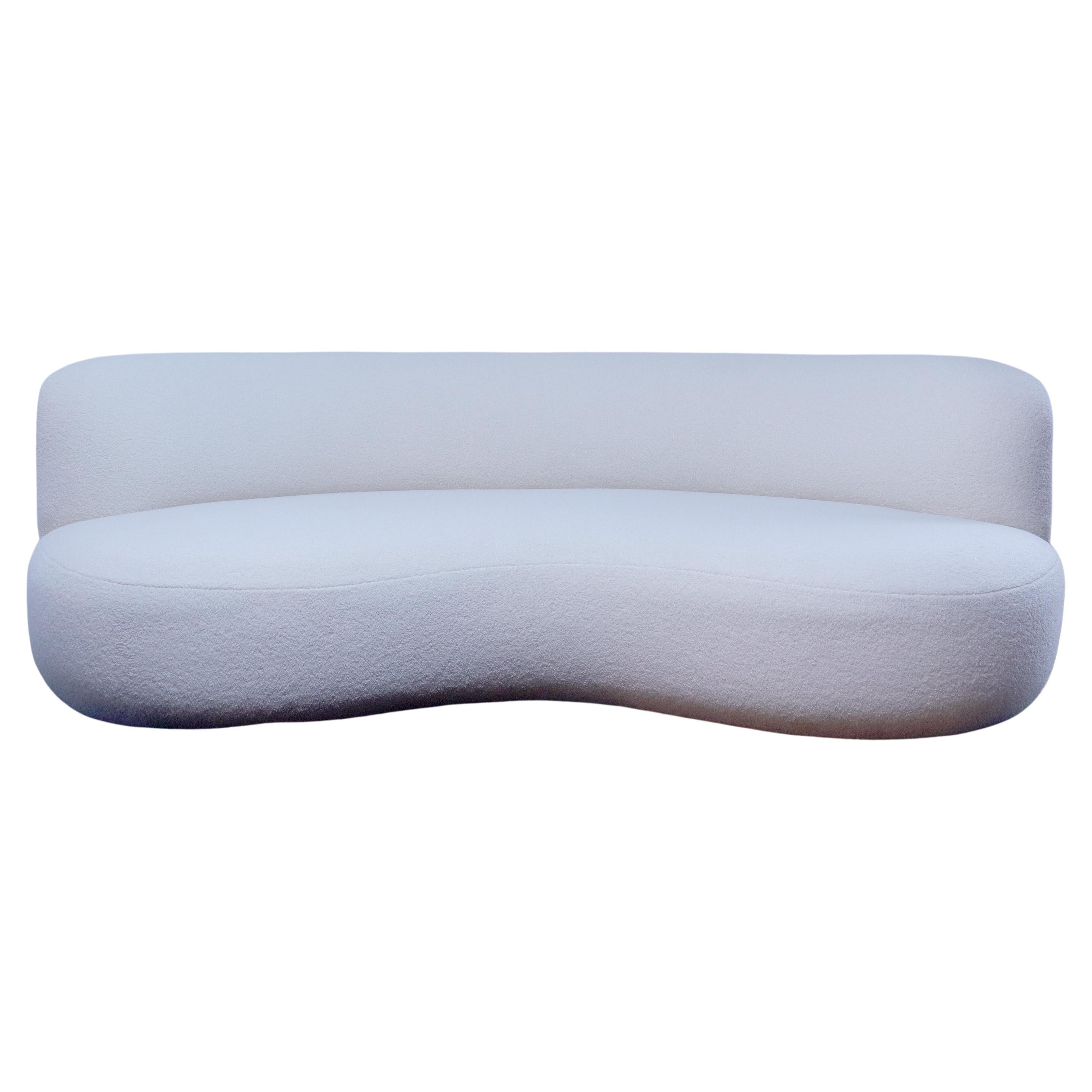 Contemporary Sofa Upholstered in Bouclé Fabric For Sale at 1stDibs