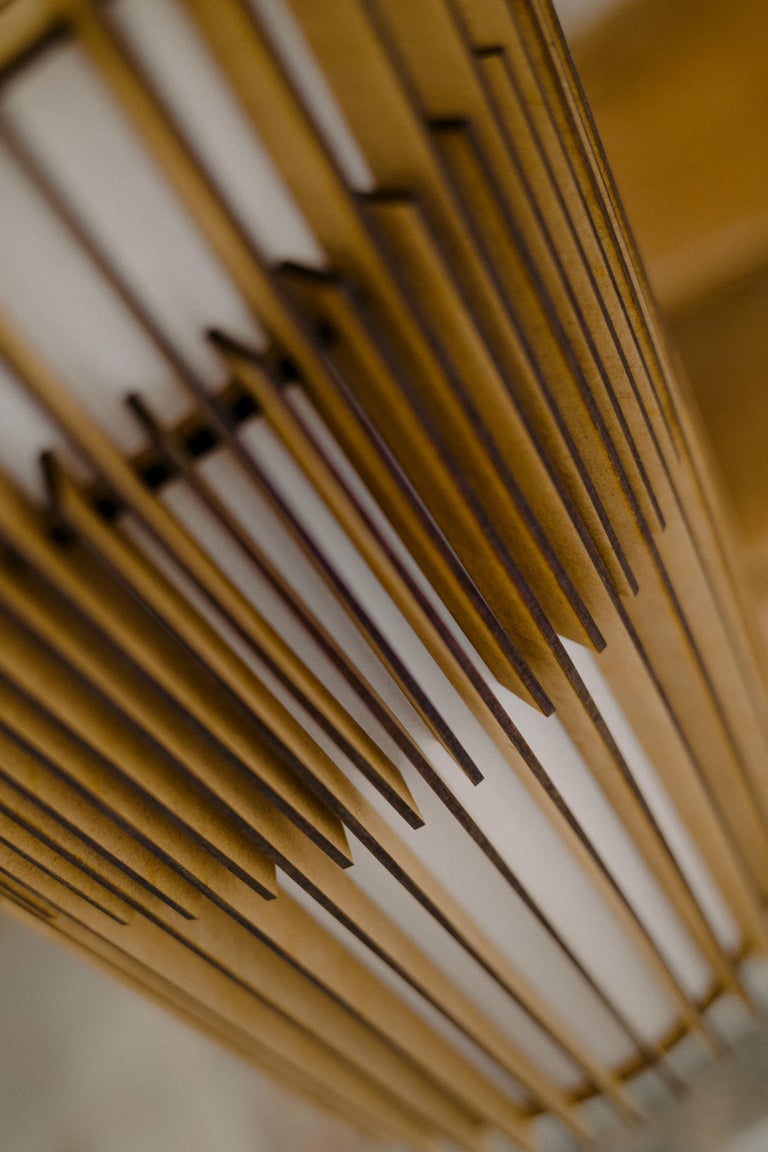 Contemporary, Handmade Pendant Lamp, MDF Wood, by Mediterranean Objects ...