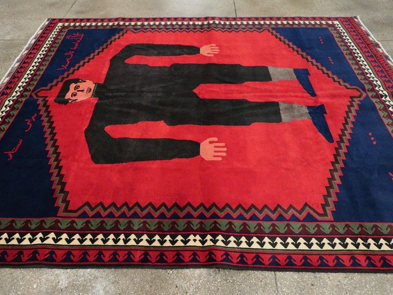 Contemporary Handmade Pictorial Room Size Rug of Frankenstein For Sale ...