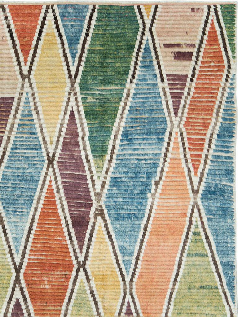 Contemporary Handmade Room Size Turkish Shag Rug For Sale at 1stDibs