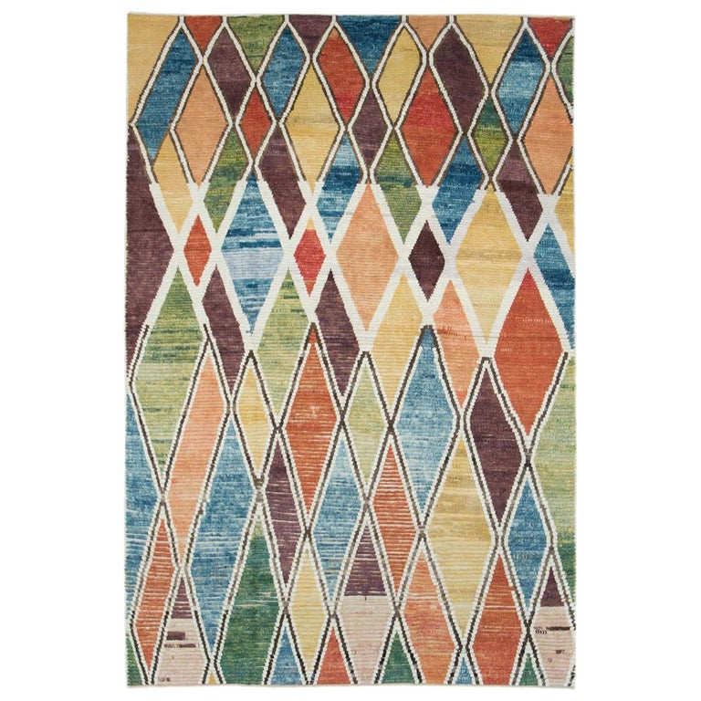 Contemporary Handmade Room Size Turkish Shag Rug For Sale at 1stDibs