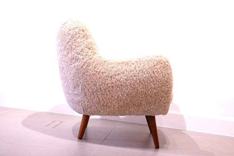 Contemporary Handmade Sheepskin and Oak 'Teddy Bear' Tub Chair and ...