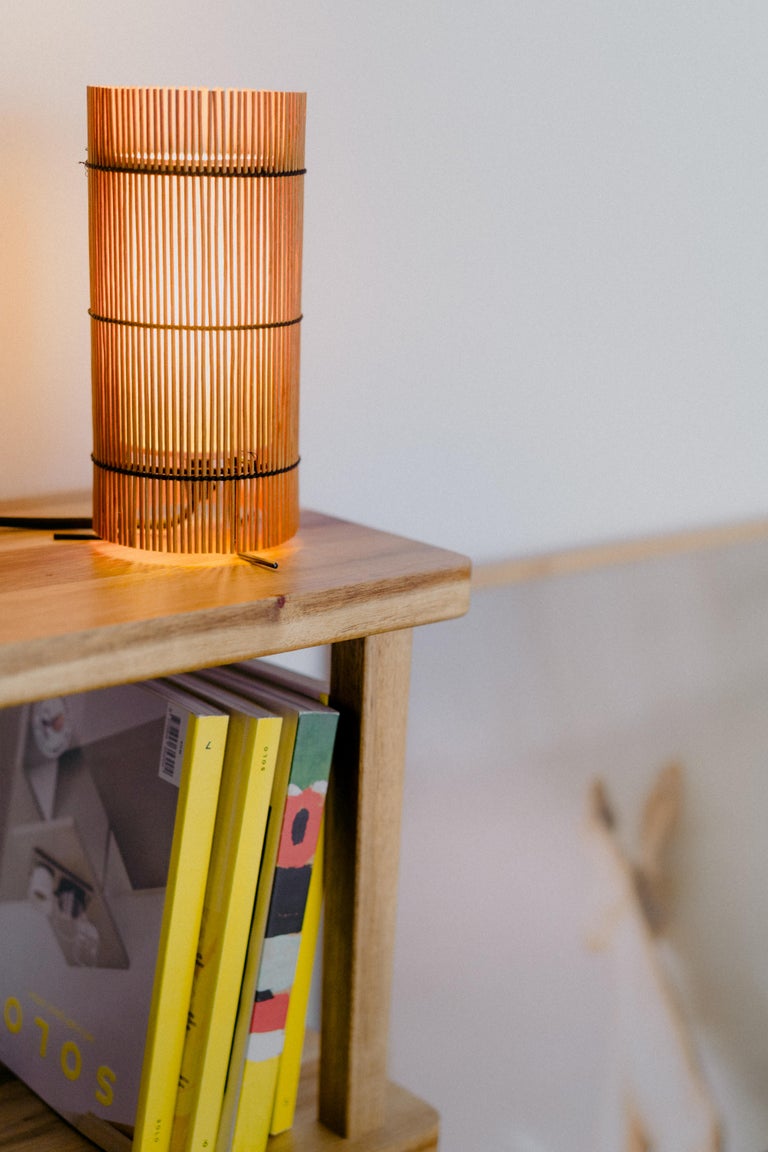 Contemporary, Handmade Table lamp, Bamboo Cherry, by Mediterranean ...