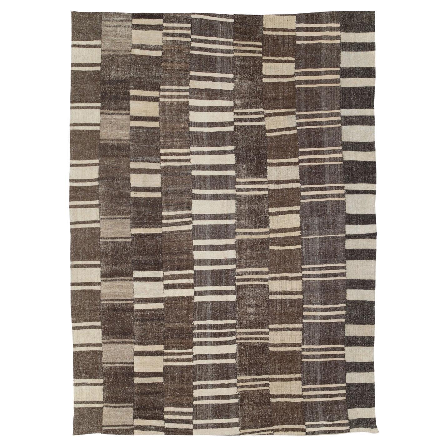 Contemporary Handmade Turkish Flatweave Kilim Room Size Carpet For Sale ...