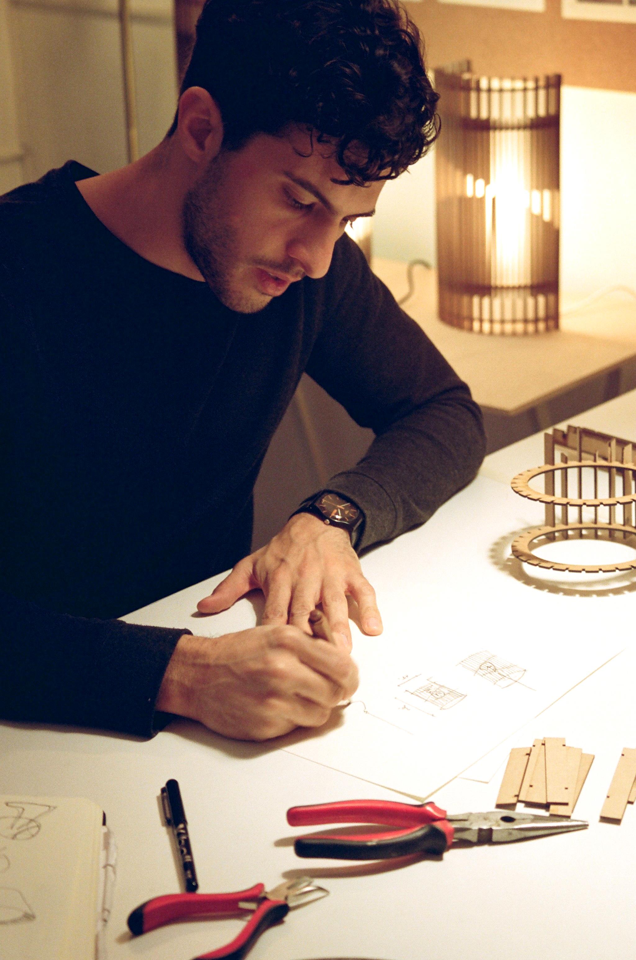 Contemporary, Handmade Wall Sconce Lamp, MDF Wood, by Mediterranean ...