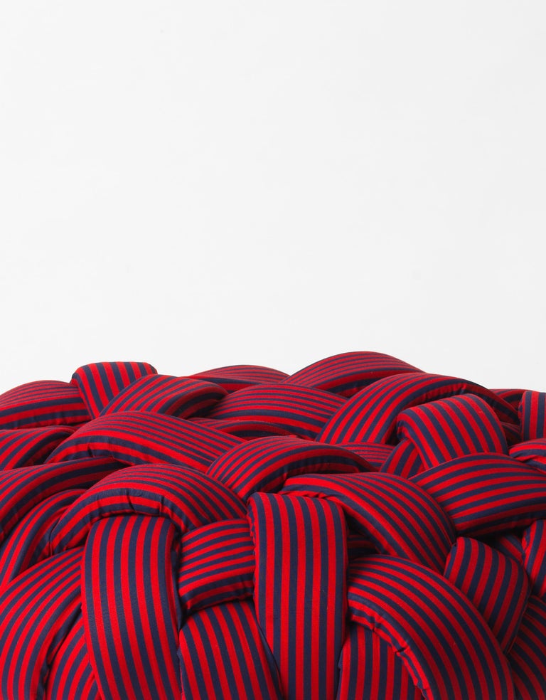 Contemporary Handwoven - Cloud Stool, Medium, Red For Sale at 1stDibs ...