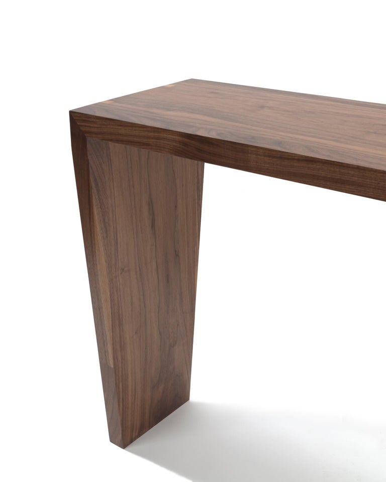 Contemporary Hardwood Waterfall Console Table For Sale at 1stDibs