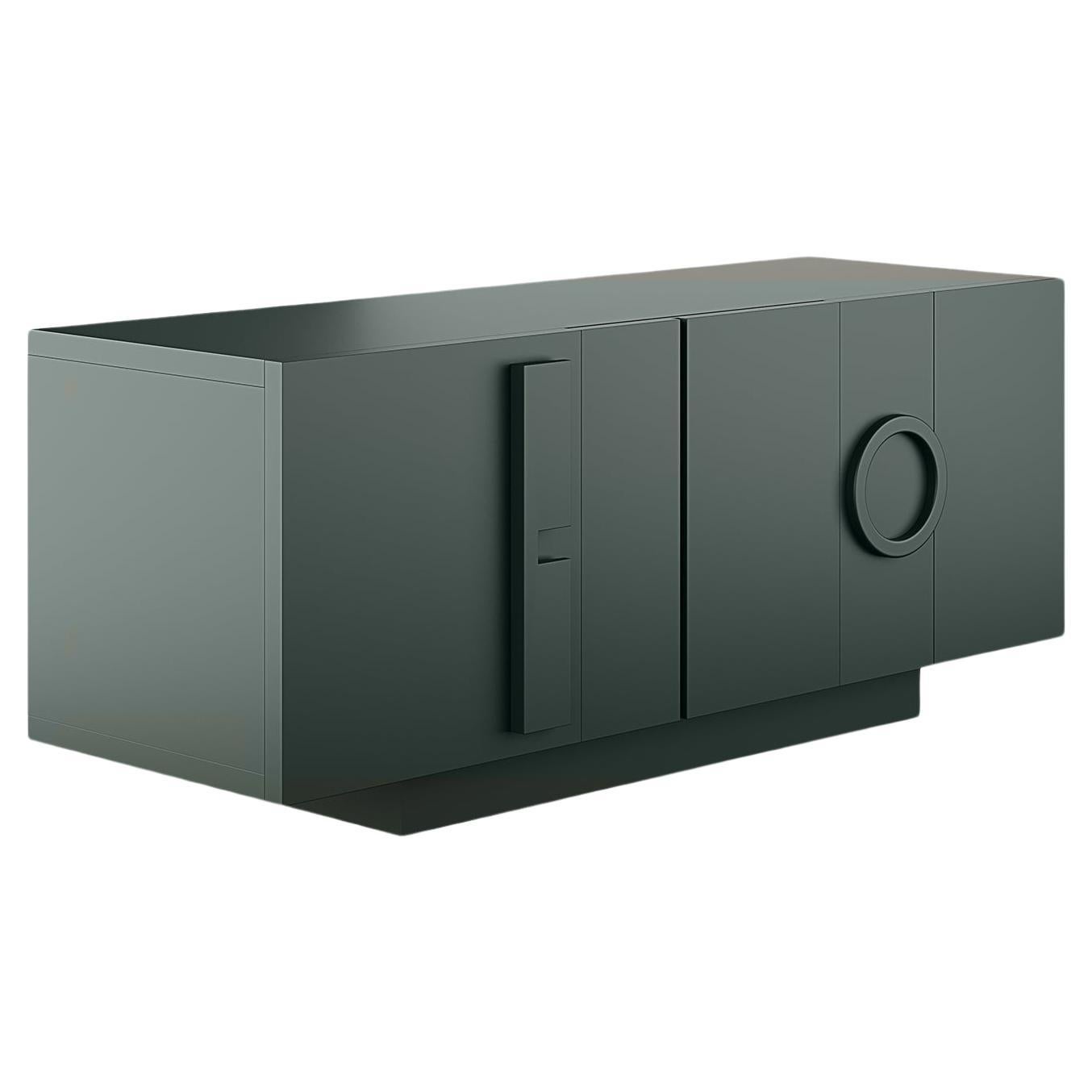 Contemporary High Gloss Lacquered Wood Sideboard For Sale at 1stDibs