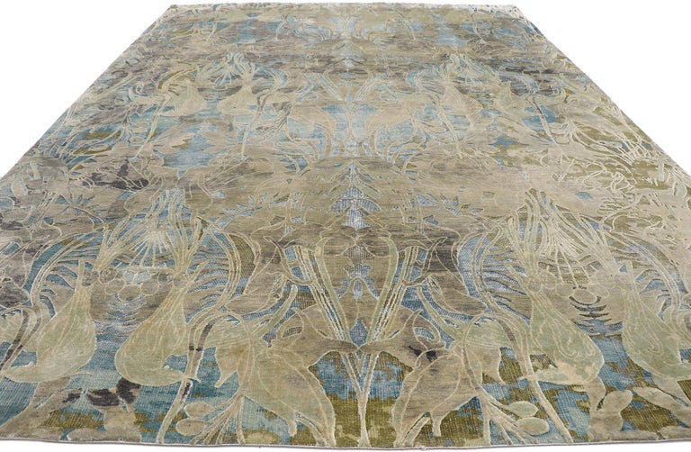 Contemporary High-Low Rug with Modern Style For Sale at 1stDibs