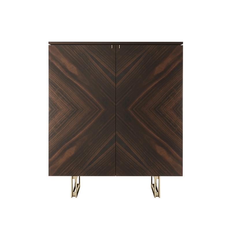 Contemporary Highboard Offered In Smoked Eucalyptus For Sale at 1stDibs