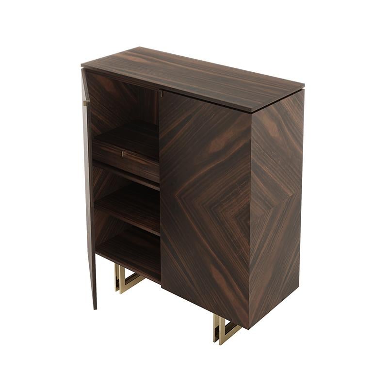 Contemporary Highboard Offered In Smoked Eucalyptus For Sale at 1stDibs