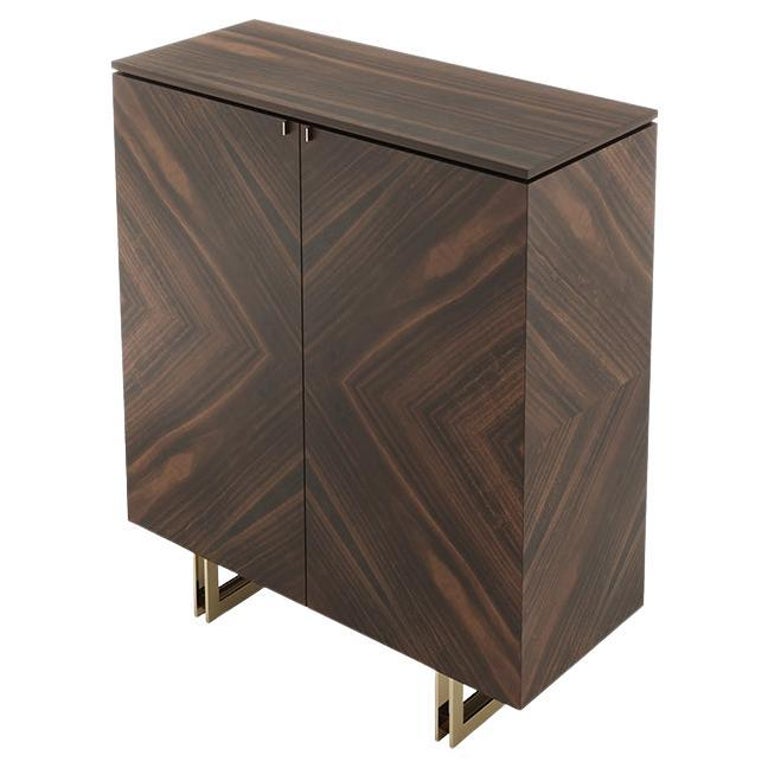 Contemporary Highboard Offered In Smoked Eucalyptus For Sale at 1stDibs