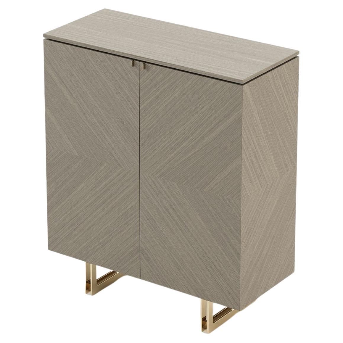 Contemporary Highboard Offered In Smoked Eucalyptus For Sale at 1stDibs
