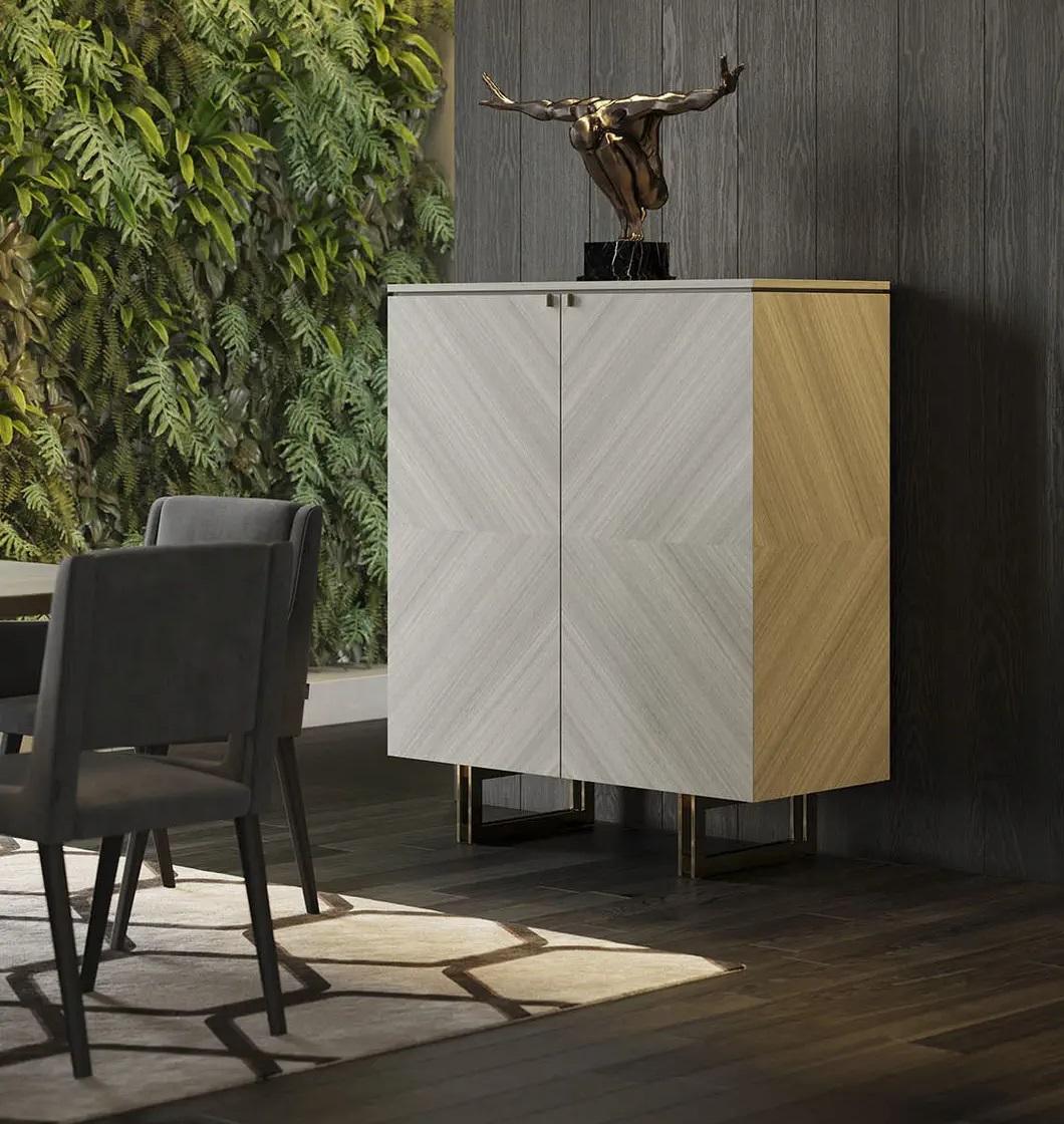 Contemporary Highboard Offered In Smoked Eucalyptus For Sale at 1stDibs