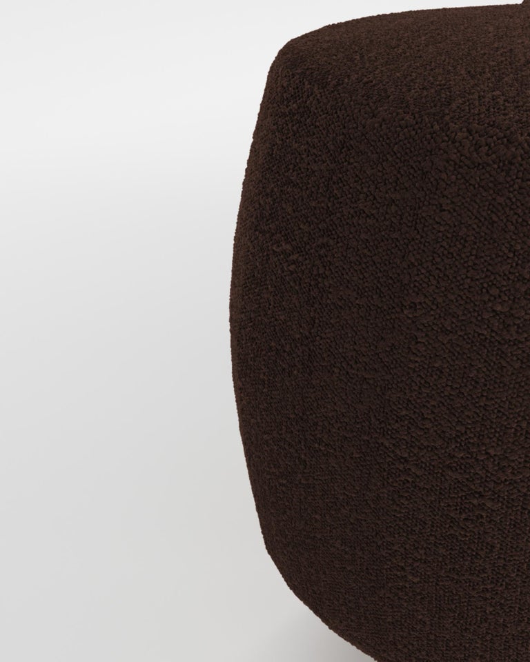 Contemporary Hygge Cloud Bench in Boucle Dark Brown by Saccal Design ...