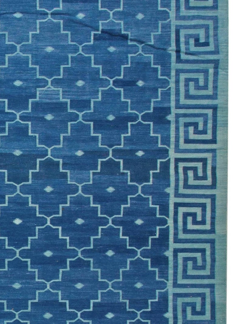 Contemporary Indian Dhurrie Blue Flat-Weave Rug by Doris Leslie Blau ...