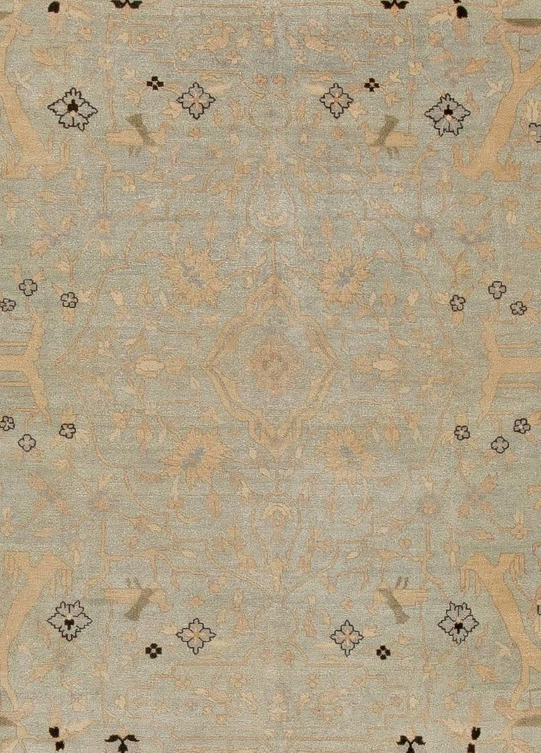 Contemporary Indian Style Floral Handmade Wool Rug by Doris Leslie Blau ...
