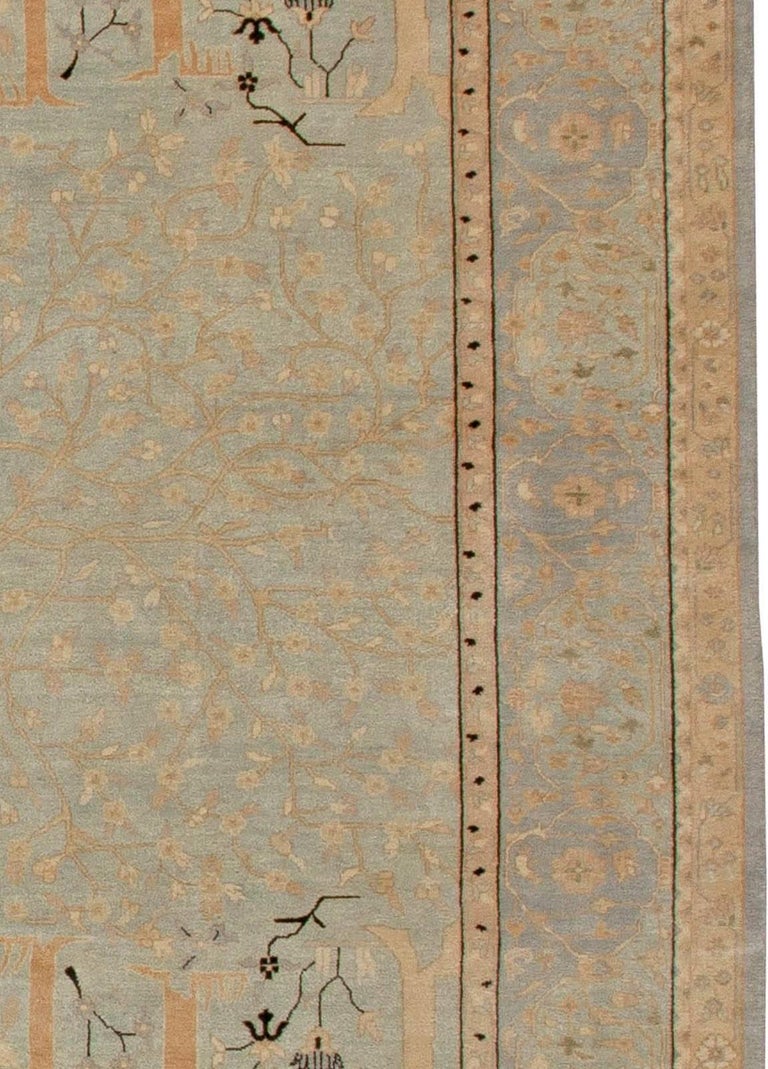 Contemporary Indian Style Floral Handmade Wool Rug by Doris Leslie Blau ...