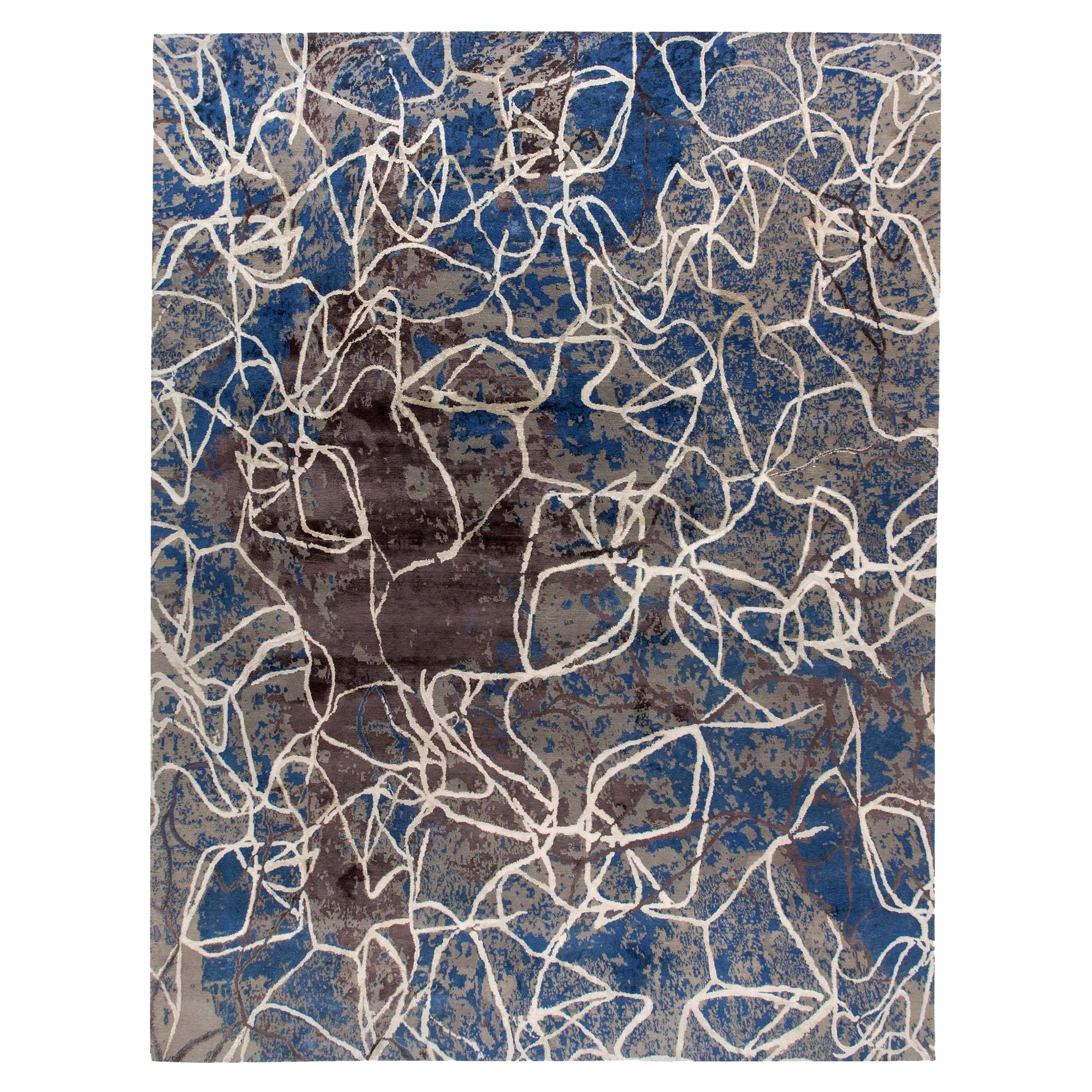 Schumacher Malachite Area Rug in Hand-Tufted Wool Silk by Patterson ...