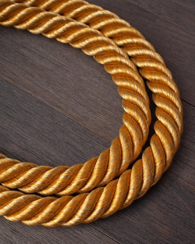 Contemporary Italian Thick Metallic Rope Curtain Tiebacks For Sale at ...