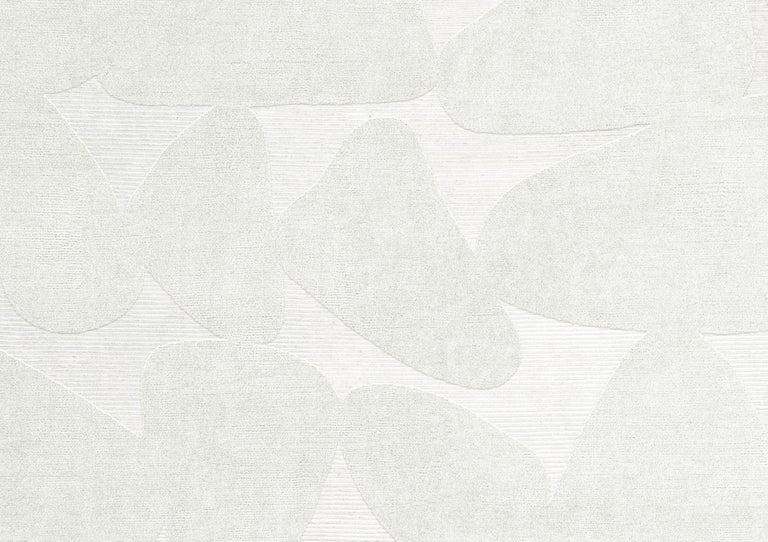 Contemporary Italian white light rug Unusual Abstract pattern - Tratto ...