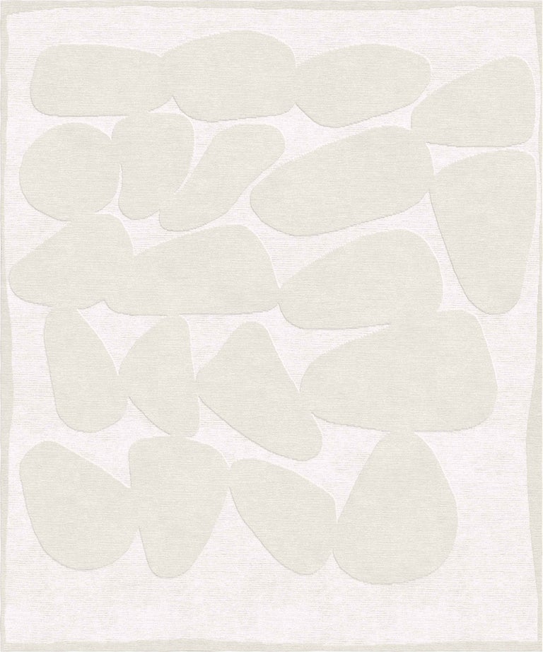 Contemporary Italian white light rug Unusual Abstract pattern - Tratto ...