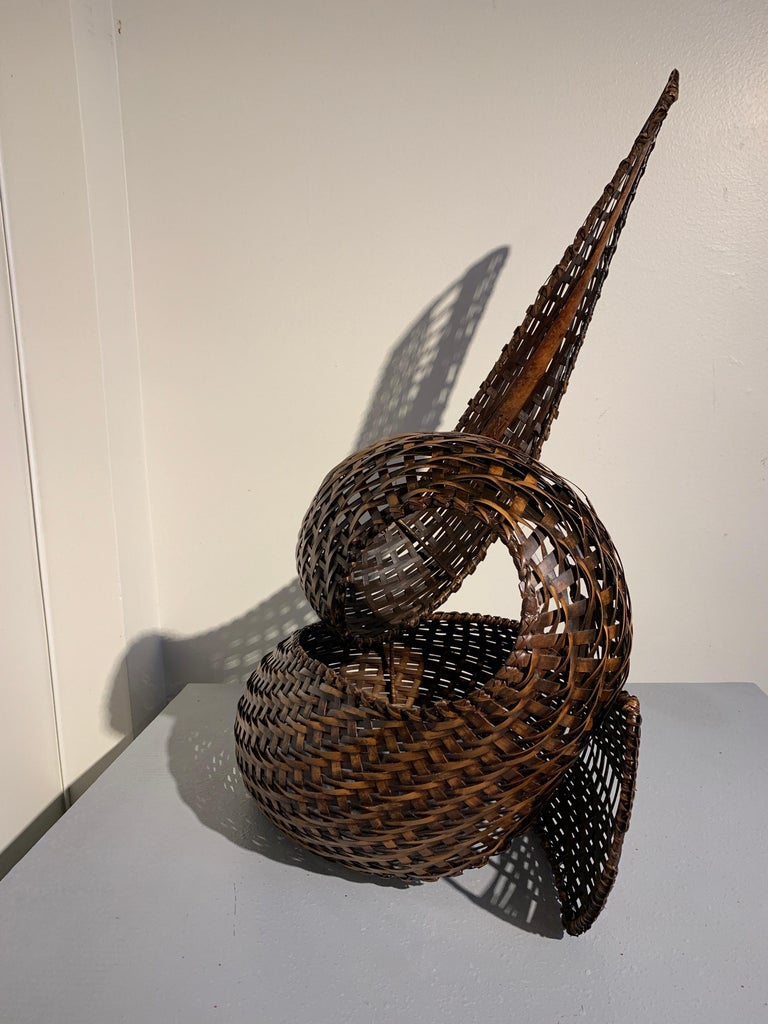 Contemporary Japanese Bamboo Basketry Sculpture Attributed to Honma ...