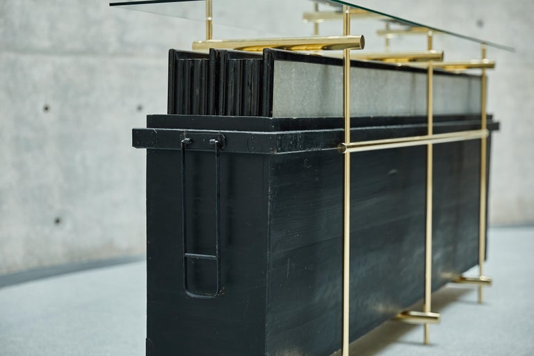 Contemporary Japanese Console with Folding Screen Zen Japanese Modern ...