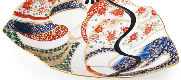 Contemporary Japanese Imari Gilded Porcelain Dish at 1stDibs