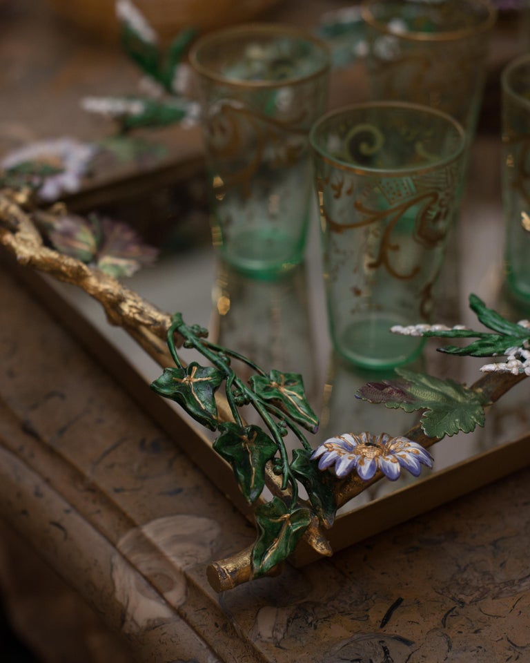 Joy De Rohan Chabot Lily of the Valley Green and White Hand Painted ...