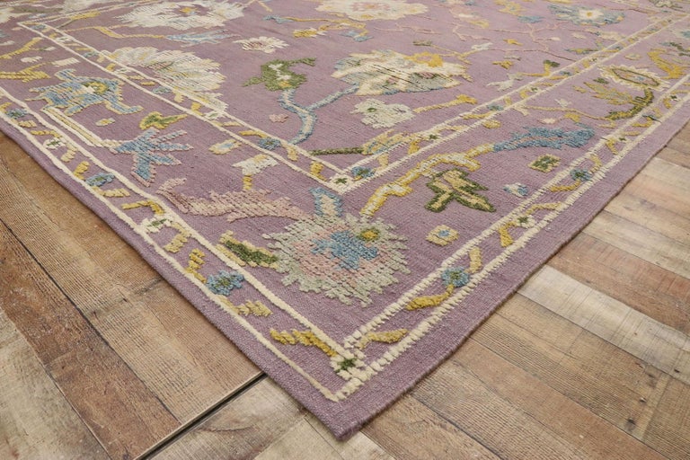 Contemporary Kilim Souf Rug with Oushak Design and Modern Bohemian ...