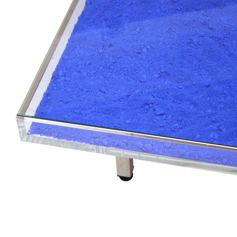 Yves Klein Contemporary Mod Klein Blue Coffee Table For Sale at 1stDibs