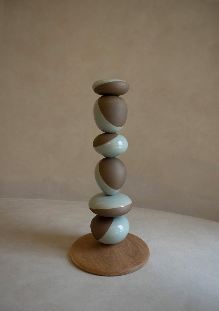 Contemporary Korean Ceramic, Stack Sculpture - "Stack Vessel Pair" by ...