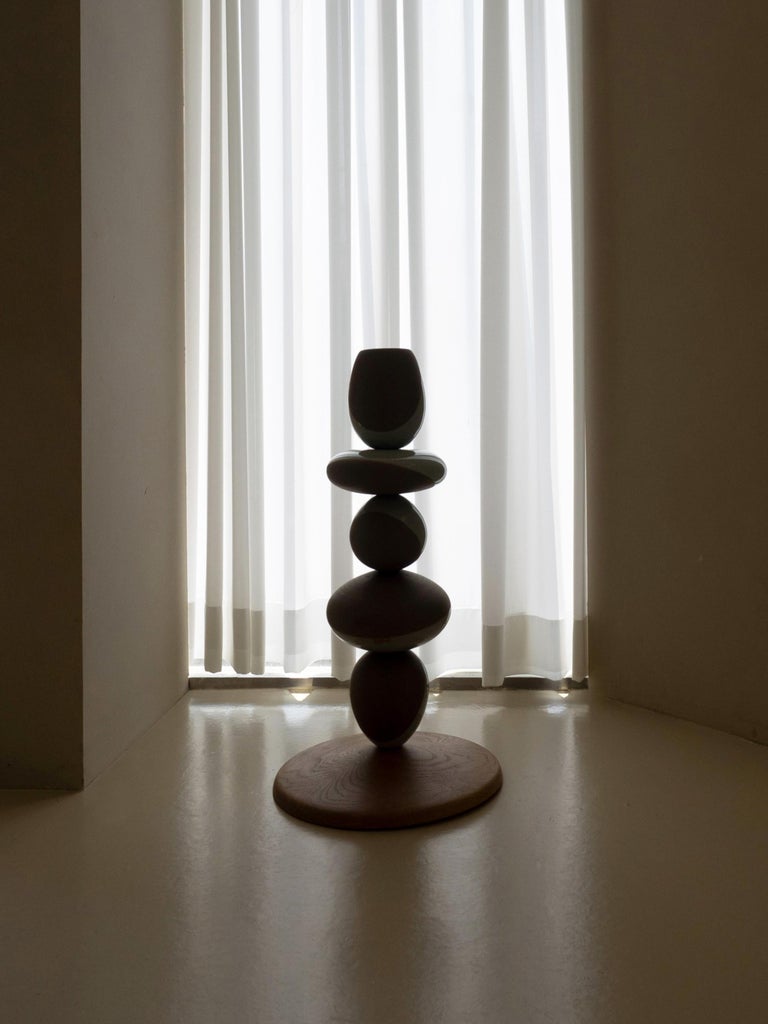 Contemporary Korean Ceramic, Stack Sculpture - "Stack Vessel Pair" by ...