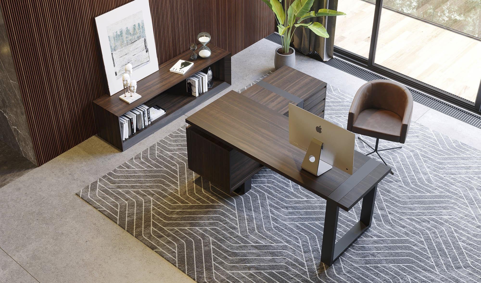 Custom L-Shape Desk In Lacquer or Wood with Drawers For Sale at 1stDibs