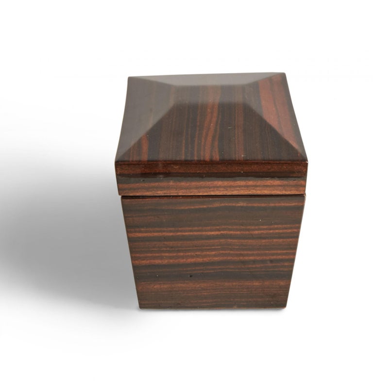 Contemporary Lacquered Ebony Wood Rectangular Decorative Box For Sale ...