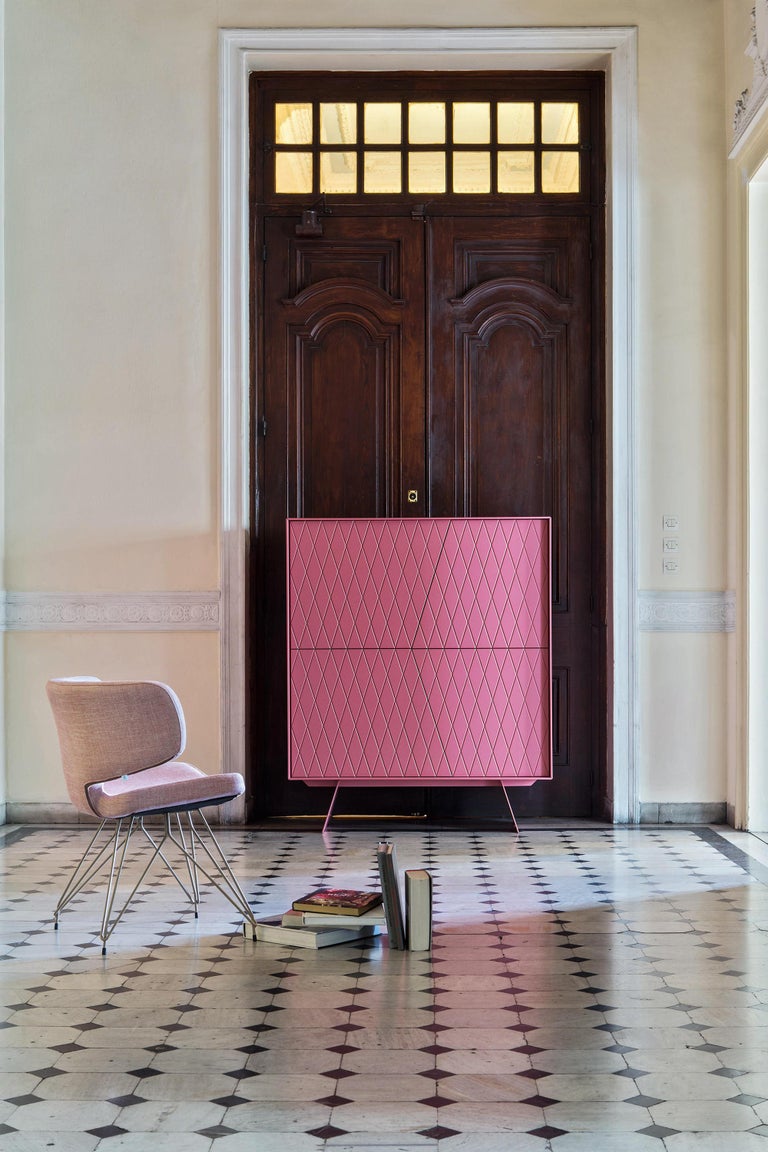 Contemporary Lacquered High Board with Four Doors For Sale at 1stDibs