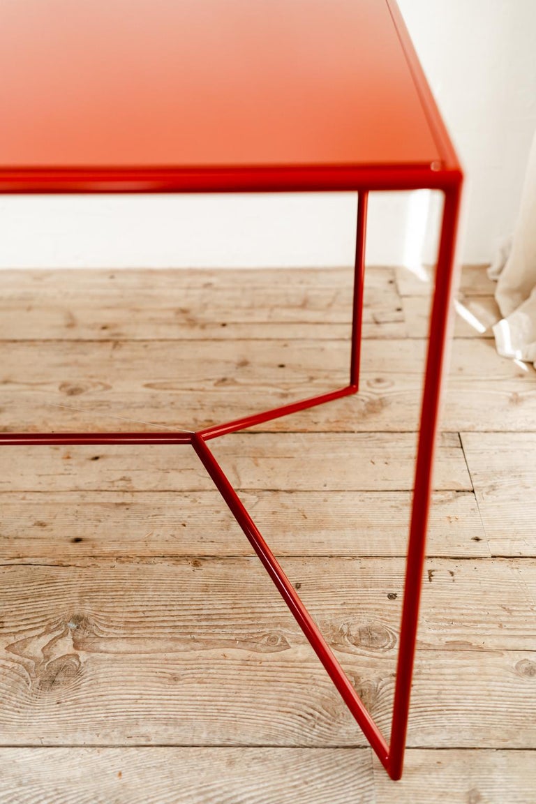 Contemporary Lacquered Steel Table For Sale at 1stDibs