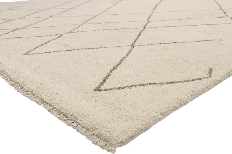 New Contemporary Large Moroccan Area Rug with Cozy Organic Modern Style ...