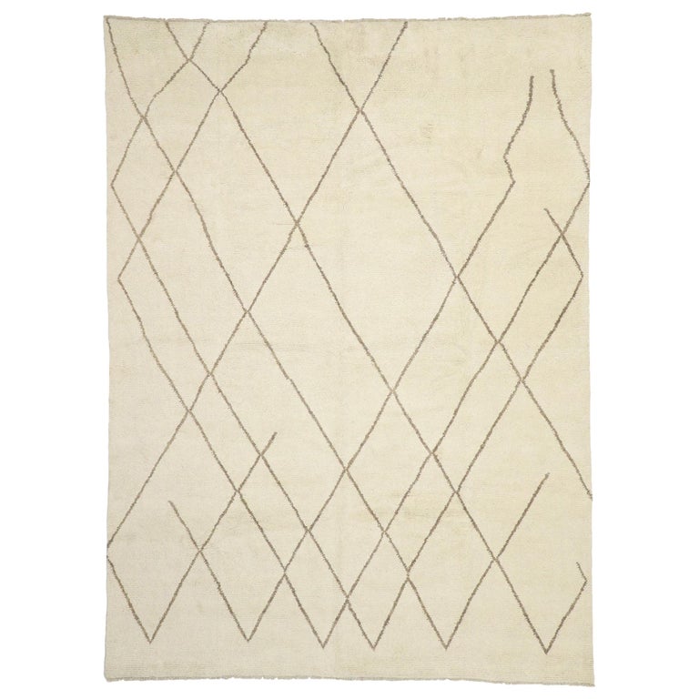 New Contemporary Large Moroccan Area Rug with Cozy Organic Modern Style ...